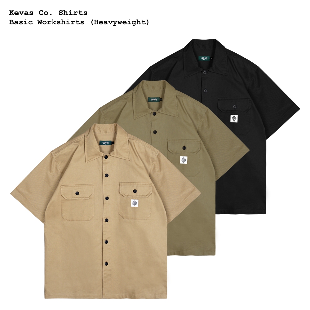 Jual Kevas Basic Work Shirts - Heavyweight | Shopee Indonesia
