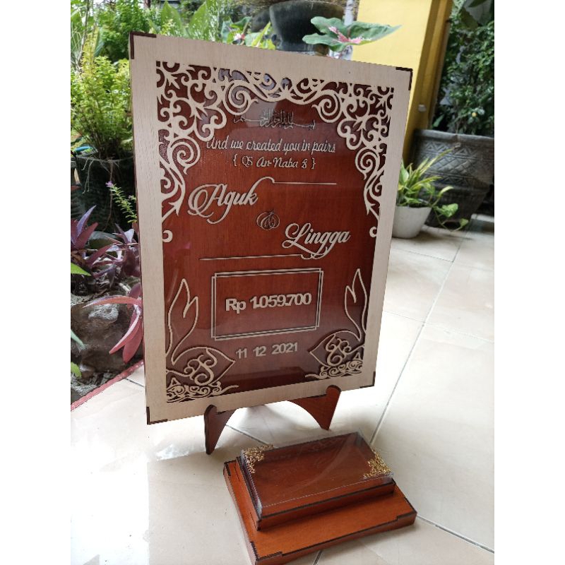 Jual Mahar Pernikahan Estetik Murah | Mahar Rustik Laser cutting ...
