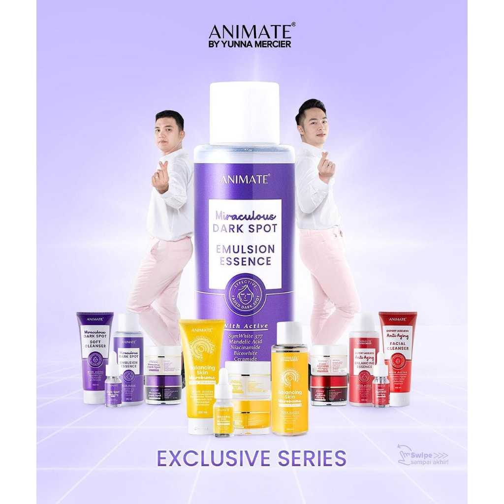 Jual Animate Paket Skincare 5in1 New Series (ungu, merah, kuning ...