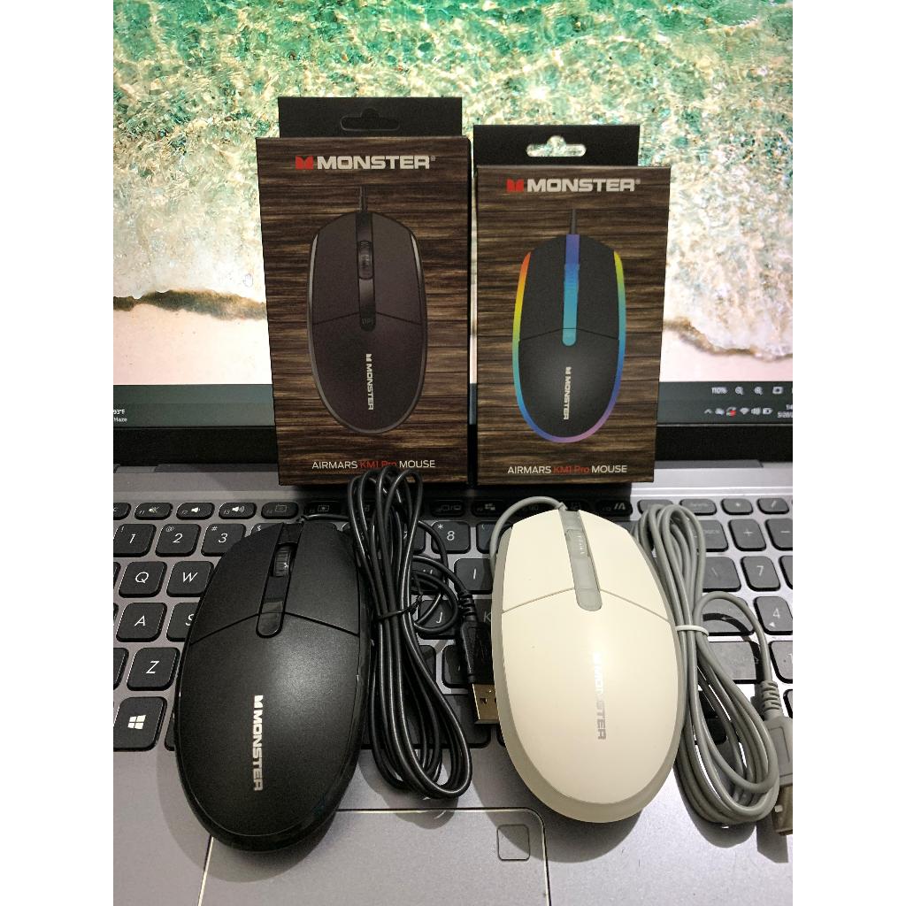 Jual MONSTER KM1PRO Mouse Kabel Wired USB 4D Optical 1600 DPI | Shopee ...