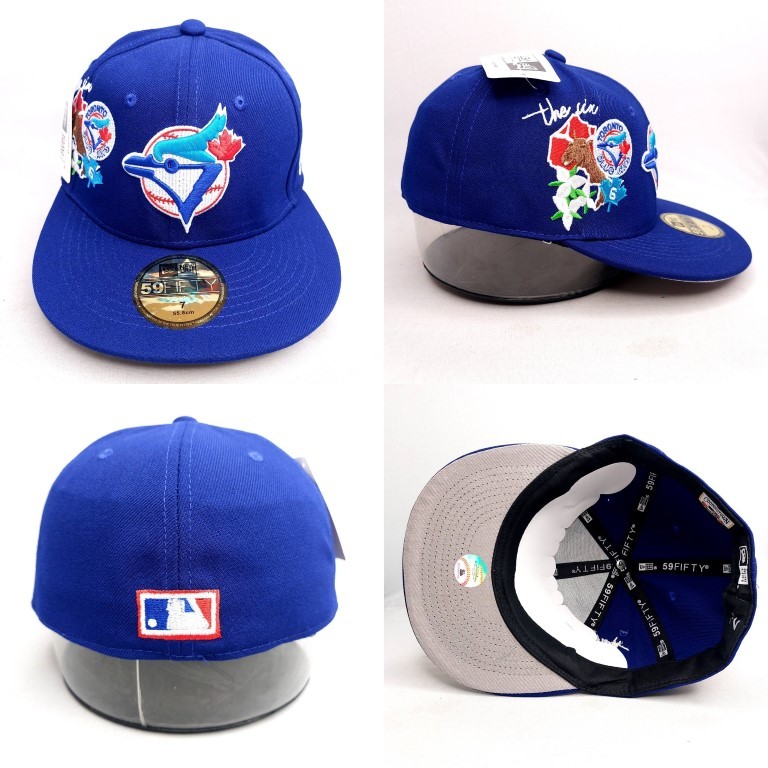 Jual TOPI FITTED MLB BLUE JAYS BIRU NAVY PATCH | Shopee Indonesia