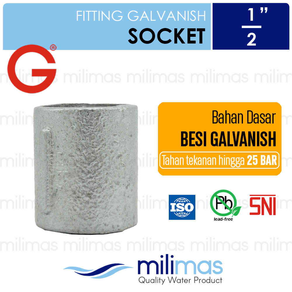 Jual G-BRAND - SOCKET - SOK 1/2" GALVANISH BESI | Shopee Indonesia