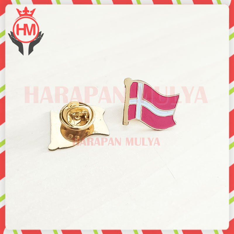 Jual Flag Pin Denmark Murah Pin Bendera Negara Denmark Bahan Kuningan ...