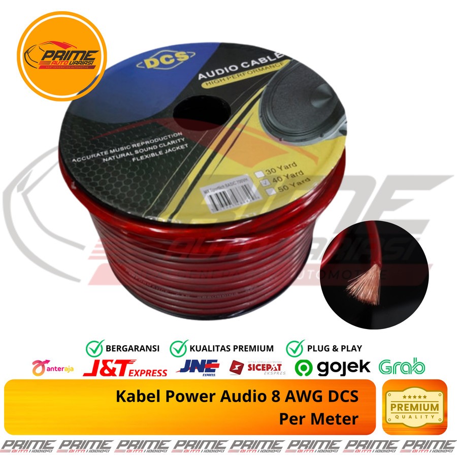 Jual Kabel Power 8 AWG kabel Audio DCS Per Meter | Shopee Indonesia
