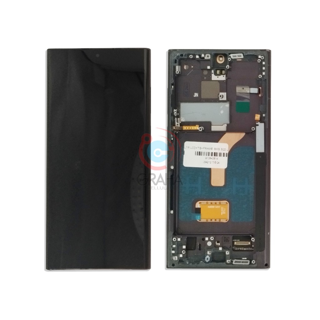 Jual LCD SAMSUNG S22 ULTRA 5G / S908E + FRAME + FINGERPRINT FULLSET ...