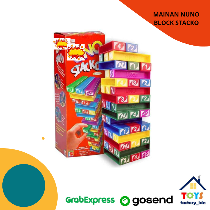 Jual Mainan Anak Tower Stacko Menara Balok Susun Permainan Seru Keluarga Kelompok Teman Stacking ...