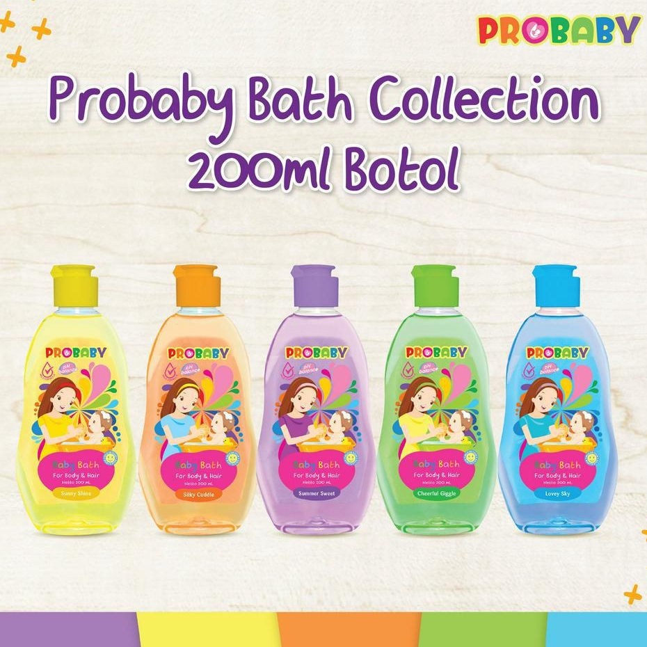 Jual Probaby Baby Bath Hair & Body 200 ml Botol | Shopee Indonesia