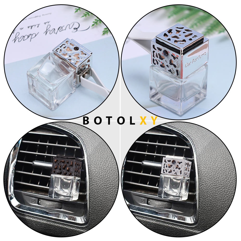 Jual Botol Parfum Mobil Kaca Tebal Car Diffuser KOTAK - Air Vent Clip ...