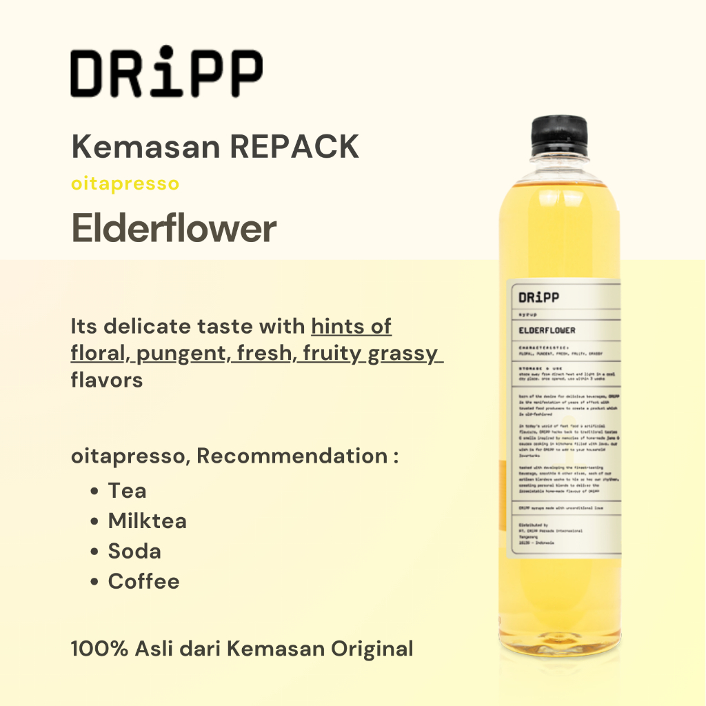 Jual REPACK - Dripp Elderflower Syrup [100] g | Shopee Indonesia