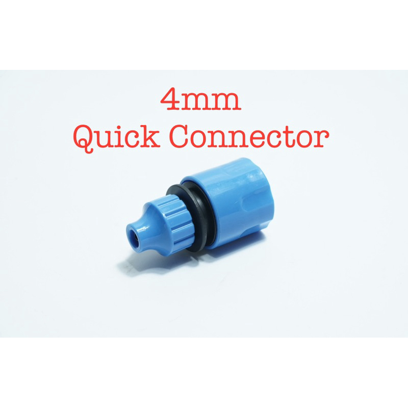 Jual Konektor Selang 4mm Blue Quick Connector PE 7/4mm Hose Hidroponik ...