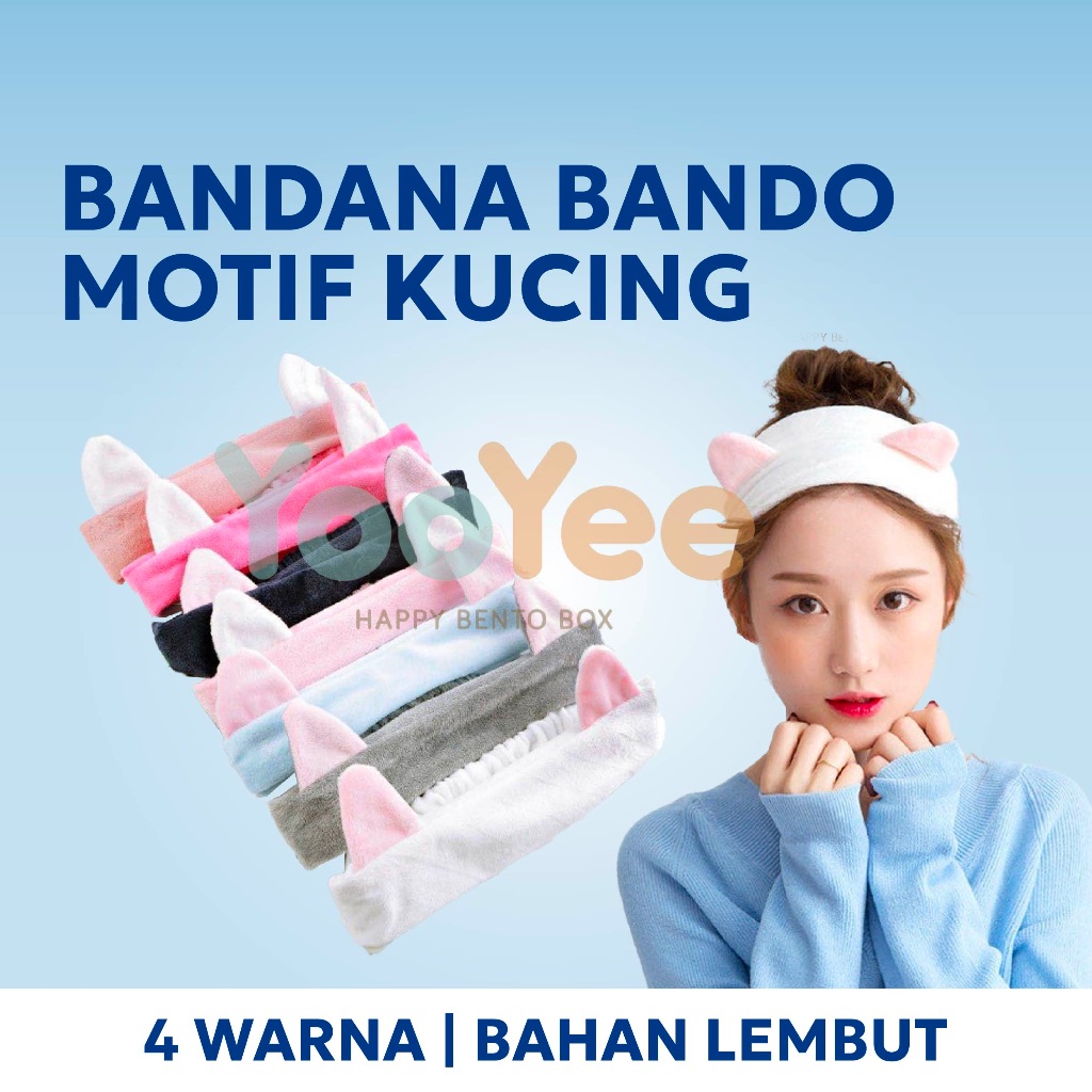 Jual Yooyee Bandana Bando Motif Kucing | Shopee Indonesia