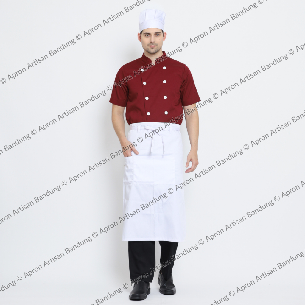 Jual Apron Chef Kitchen Profesional Celemek Masak Barista | Shopee ...