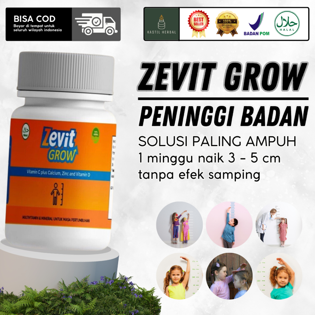 Jual Zevit Grow - PENINGGI BADAN ORIGINAL Susu HIGH CALCIUM HERBAL | Shopee Indonesia