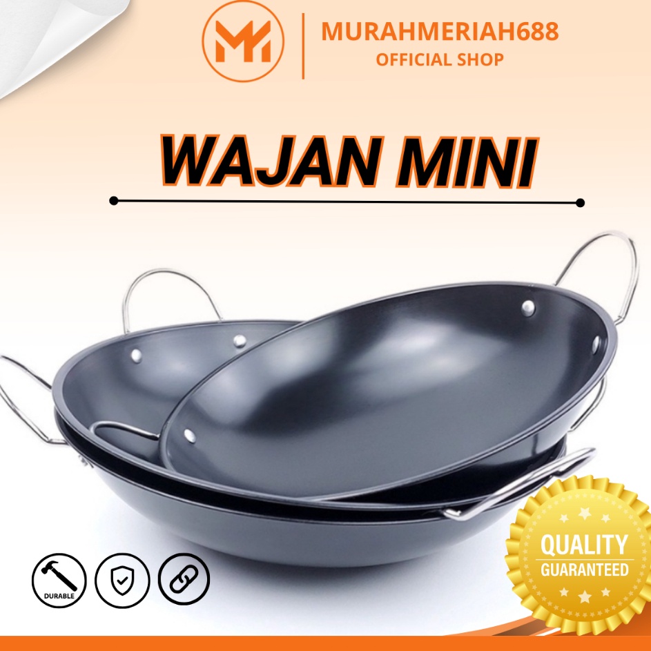 Jual HW MM Wajan Hitam Mini Stainless Steel Tebal 212325CM Kuali Mini ...