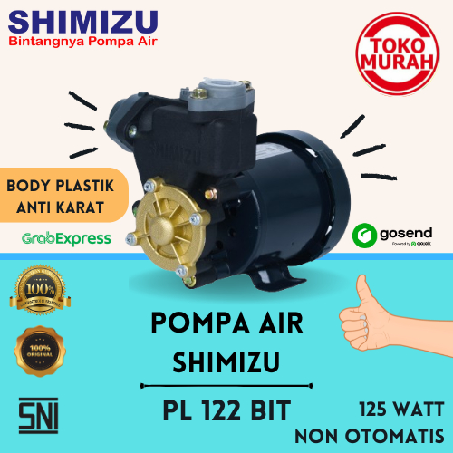 Jual Pompa Air Shimizu PL 122 BIT 125 Watt Non Otomatis Body Plastik ...