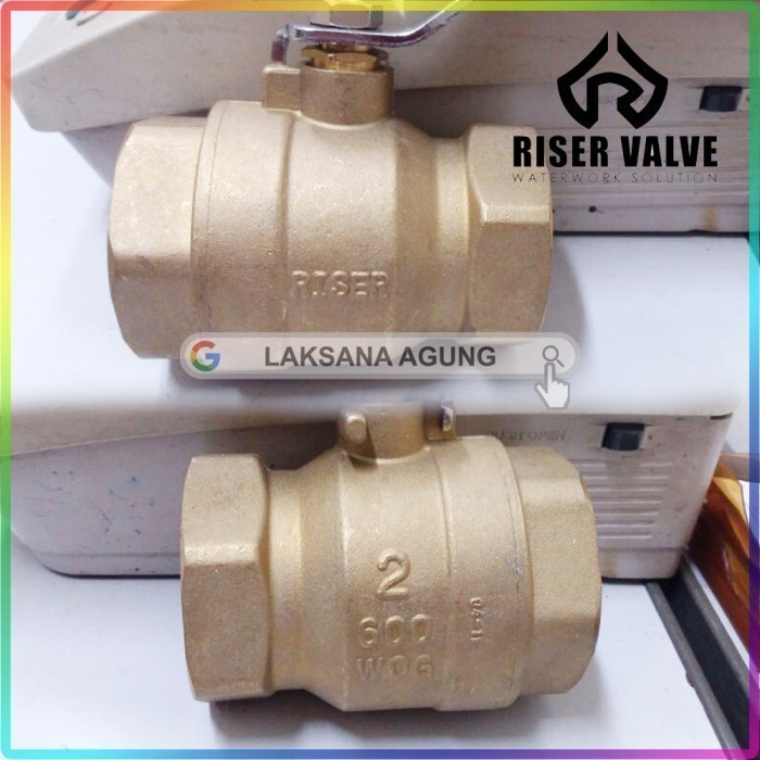 Jual Ball Valve Brass 600 Wog 2" Riser | Ball Valve kuningan 2 inch ...