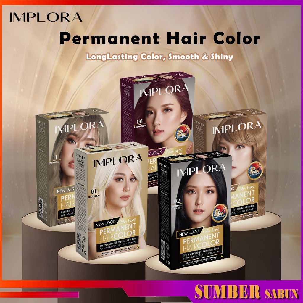 Jual Implora New Permanent Hair Color Semir Rambut Pewarna Rambut ...