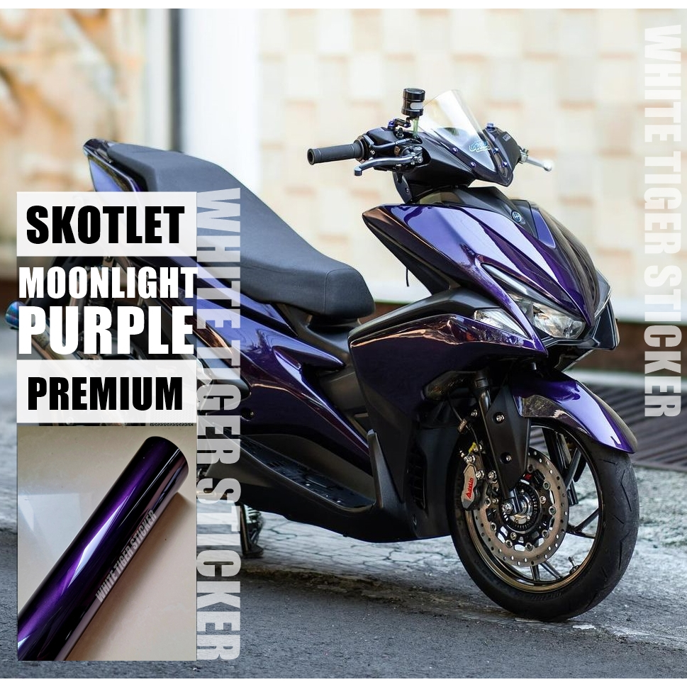 Jual SKOTLET STIKER MOTOR HITAM LEMBAYUNG UNGU MOONLIGHT PURPLE ...