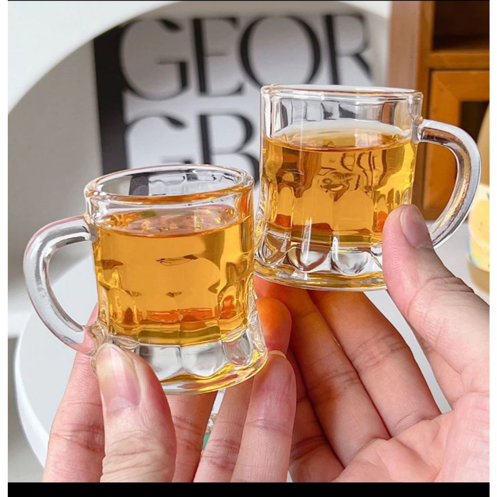Jual Gelas sloki bentuk beer bening cup soju baekju sake alkohol mini ...