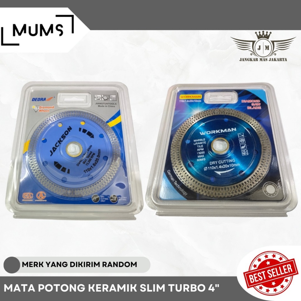 Jual Mata Pisau Potong Keramik Turbo Batik Slim X Turbo 110mm Dedra Dry ...