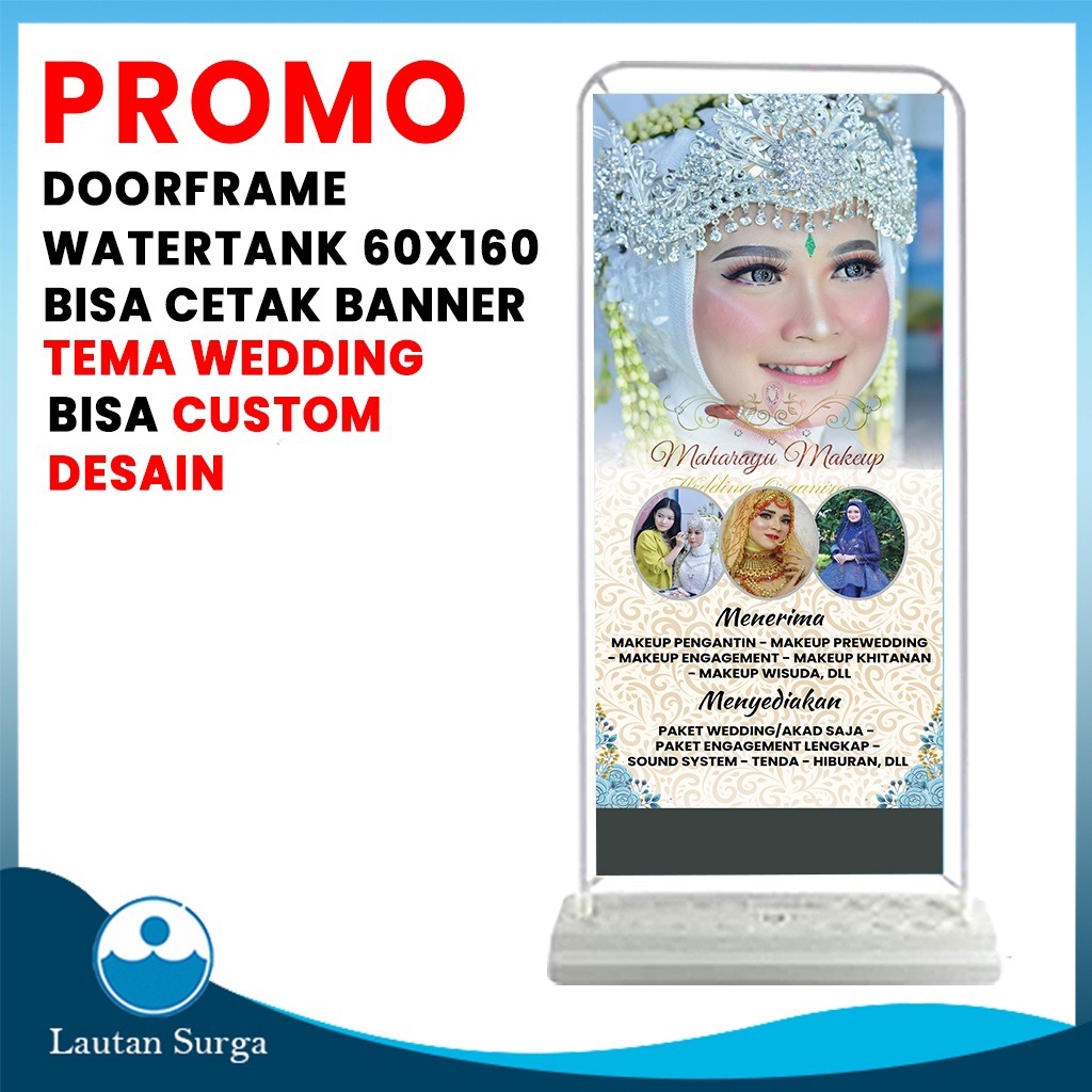 Jual (PAKET STAND DOOR FRAME BANNER Air Watertank 80x180 cm) Cetak ...