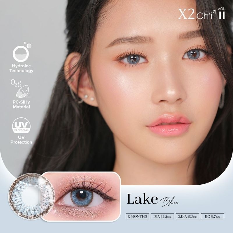 Jual softlens Minus Warna Blue Biru Silicone Hydrogel X2 Chi Vol II ...