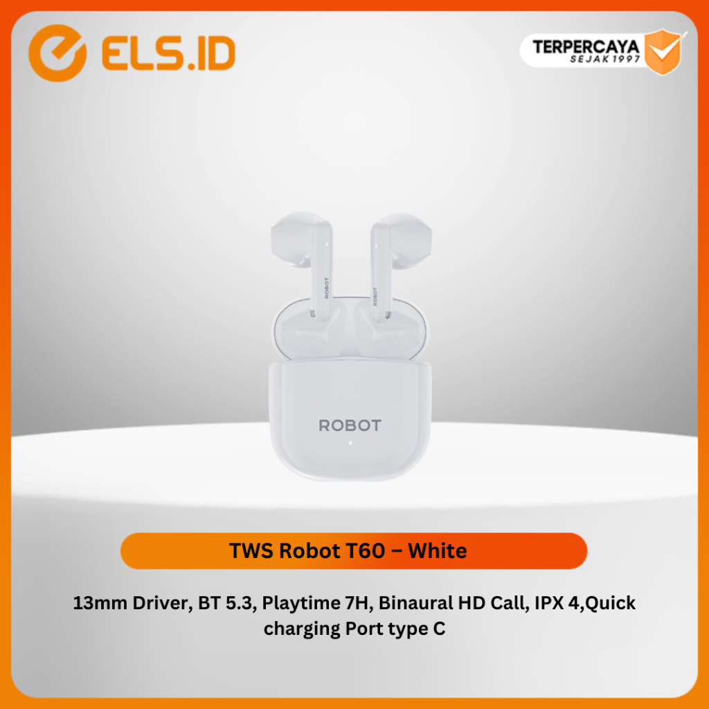 Jual TWS Robot T60 – White | Shopee Indonesia