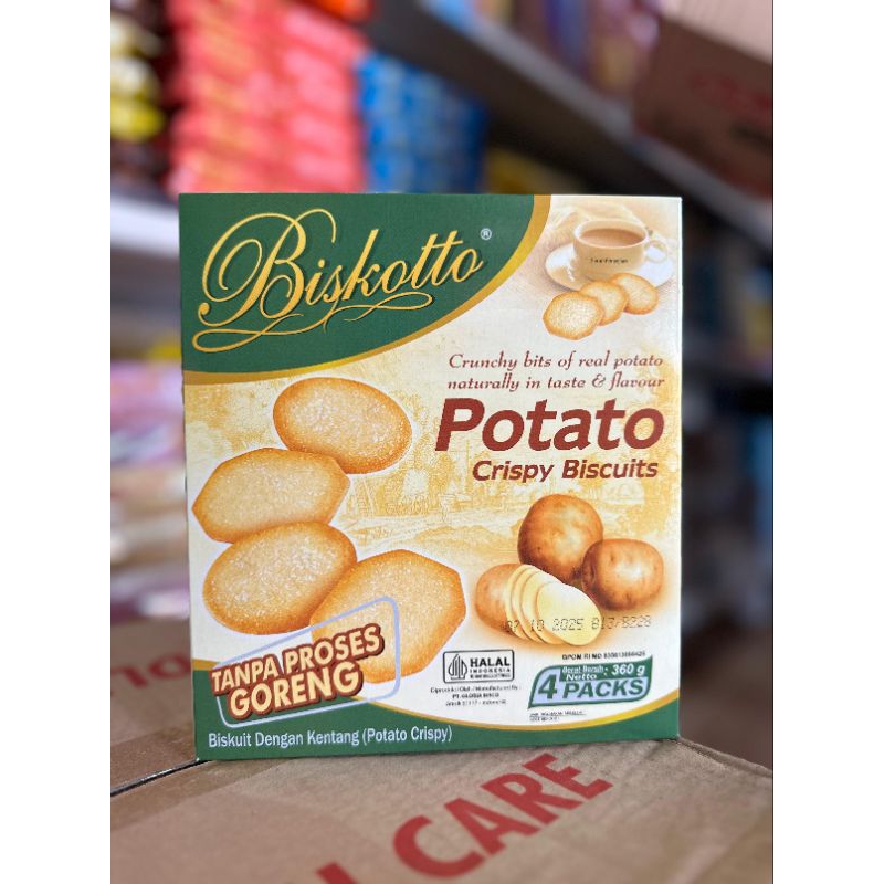 Jual [BISKOTTO] Potato Crispy Biscuits 320 Gram (1 Dus isi 12 Box ...