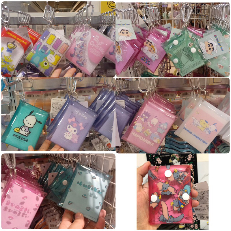 Jual Sanrio Mini Clear multi Case with carabiner cinnamoroll - kuromi shinchan Hangyodon ...