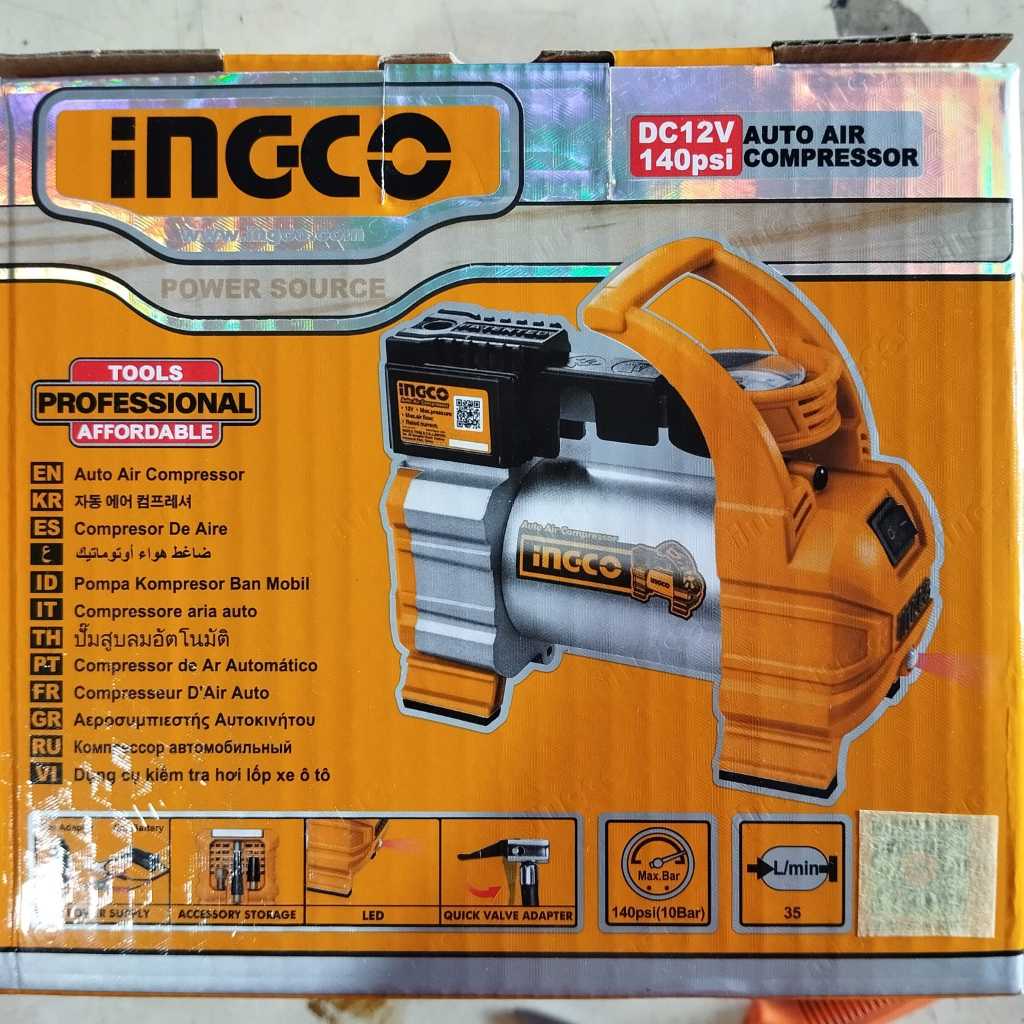 Jual Mesin kompresor mini/Auto air compressor ban mobil portable 140 ...