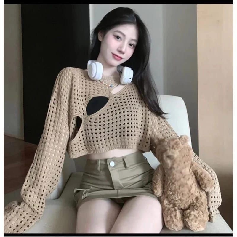 Jual Pads - Bella Top blouse knit jaring Atasan rajut Wanita | Shopee Indonesia