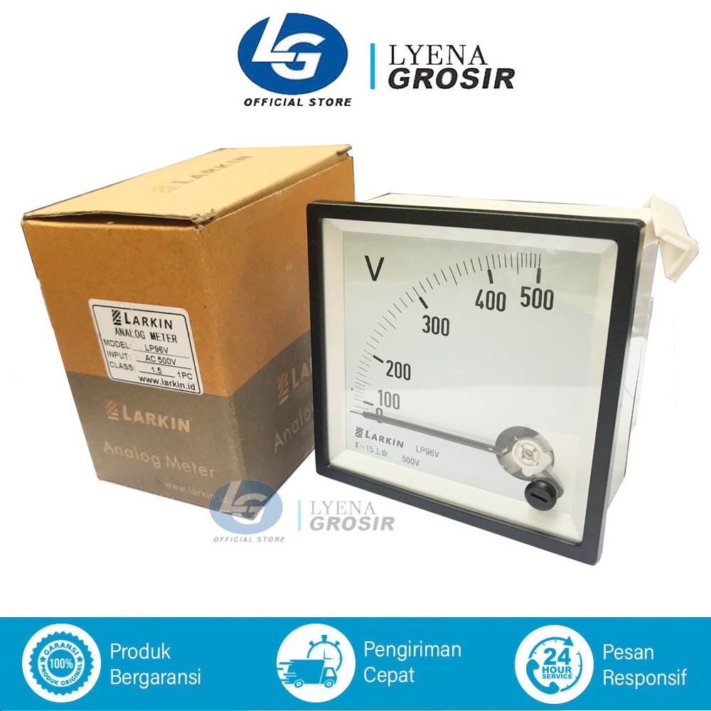Jual Panel Voltmeter AC500 LARKIN LP96V Analog Meter | Shopee Indonesia