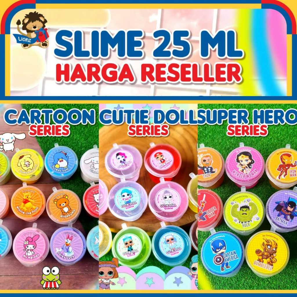 Jual Slime mini KARAKTER khusus harga reseller by lionz.idn | Shopee ...