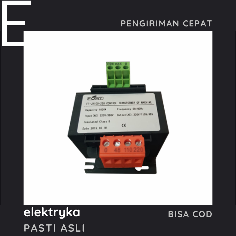 Jual FORT Trafo Step Down 380/220VAC 200 VA Output Voltage 220V/110V ...