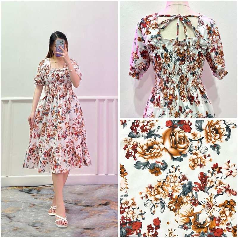 Jual RD FASHION - SMOCKED DRESS / Gaun musim panas kasual baru Lengan ...