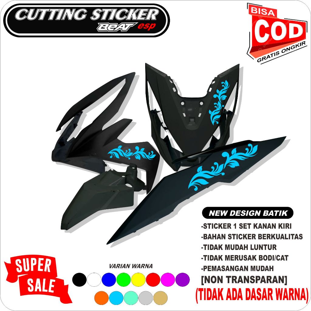 Jual CUTTING STICKER BEAT ESP MOTIF BATIK MURAH | Shopee Indonesia