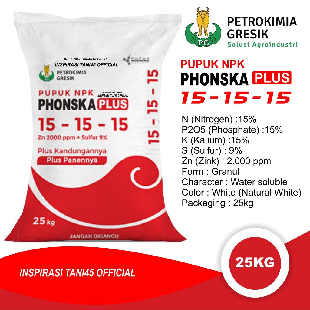 Jual Pupuk Phonska Plus 15 15 15 25kg | Shopee Indonesia