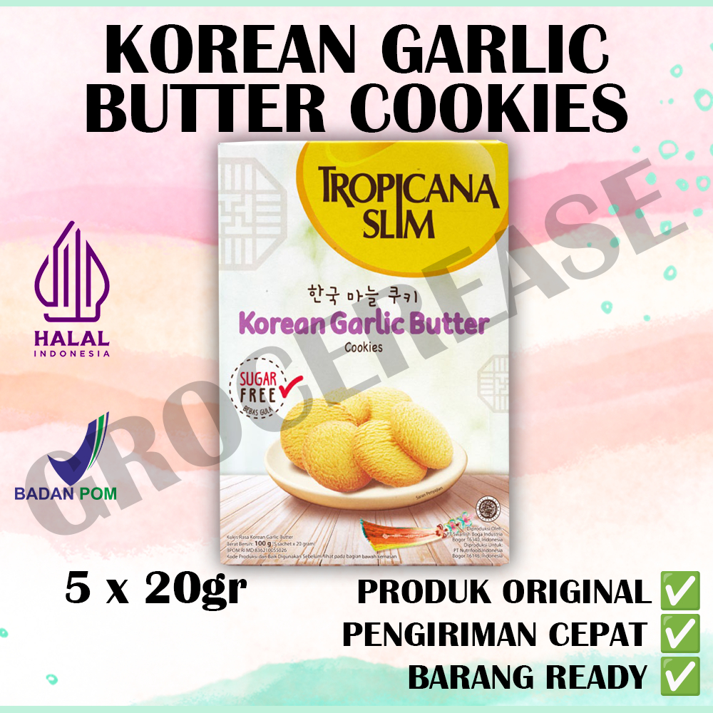 Jual Tropicana Slim Korean Garlic Butter Cookies 5 Sachet - Snack ...