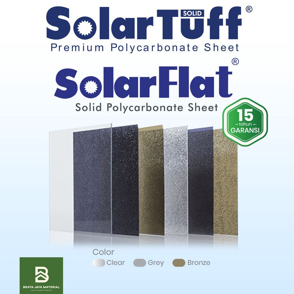 Jual Grosiran SolarFlat 12mm Per 1 Meter Solar Flat Solartuff Solid ...