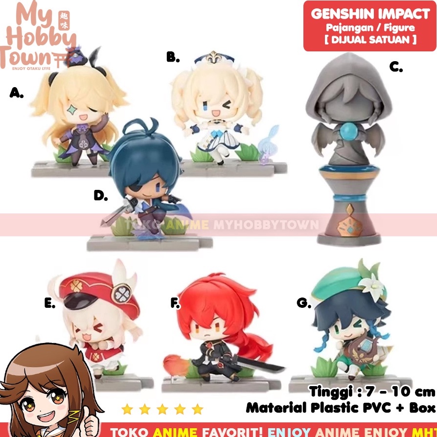 Jual Murah Banget Figure Anime Game Genshin Impact Barbara Dilluc ...
