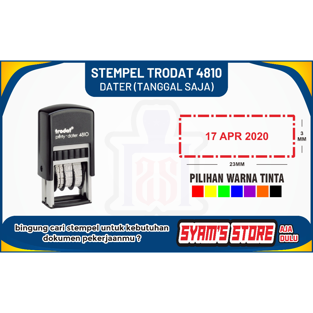 Jual Stempel 4810, Stempel Tanggal Otomatis, Dater, | Shopee Indonesia