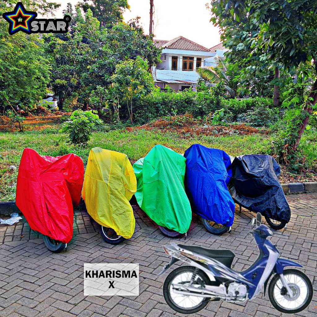 Jual Sarung Motor KHARISMA X Warna Polos Cover Motor Merah Kuning Hijau ...