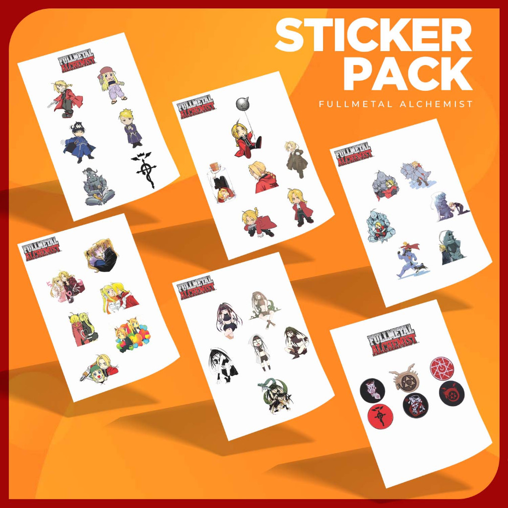 Jual Sticker / Stiker Pack Edisi Fullmetal Alchemist Untuk Handphone ...