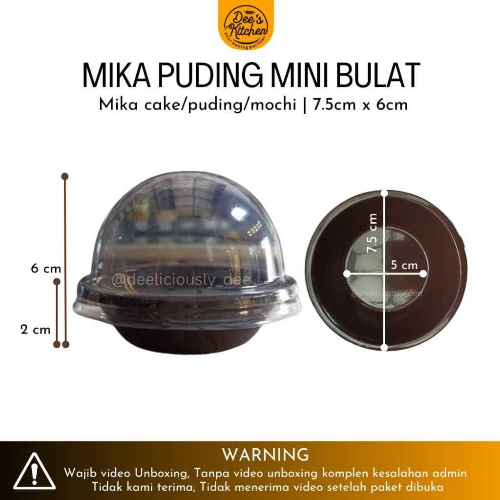 Jual [5 pcs] MIKA PUDING MINI BULAT / MIKA MOONCAKE MOCHI 7.5cm | Shopee Indonesia