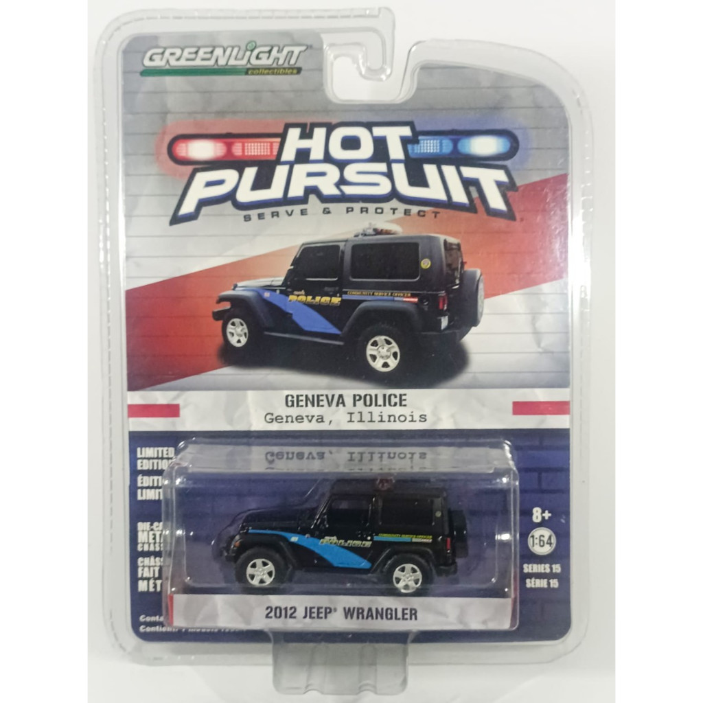 Jual Greenlight 2012 JEEP Wrangler Hot Pursuit Ganeva Police Polisi ...
