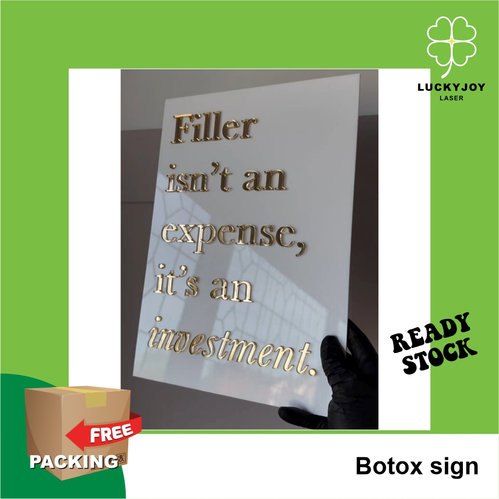 Jual Sign botox acrylic | Papan filler akrilik | Shopee Indonesia