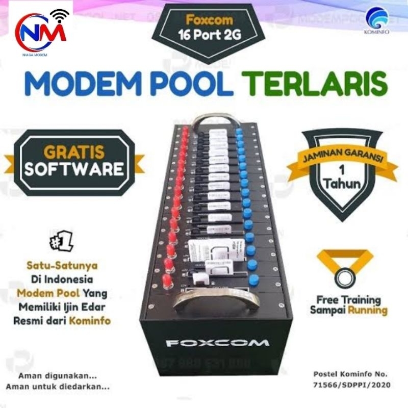 Jual Modem Foxcom 16 Port 2G M26 Support SMART ACT | Shopee Indonesia