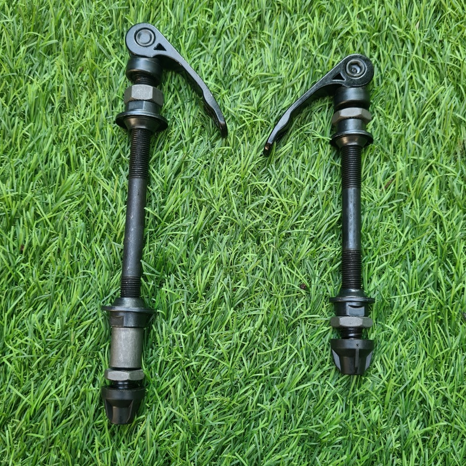 Jual Baut QR AS roda sepeda Depan+Belakang - Hitam Quick Release wheel ...