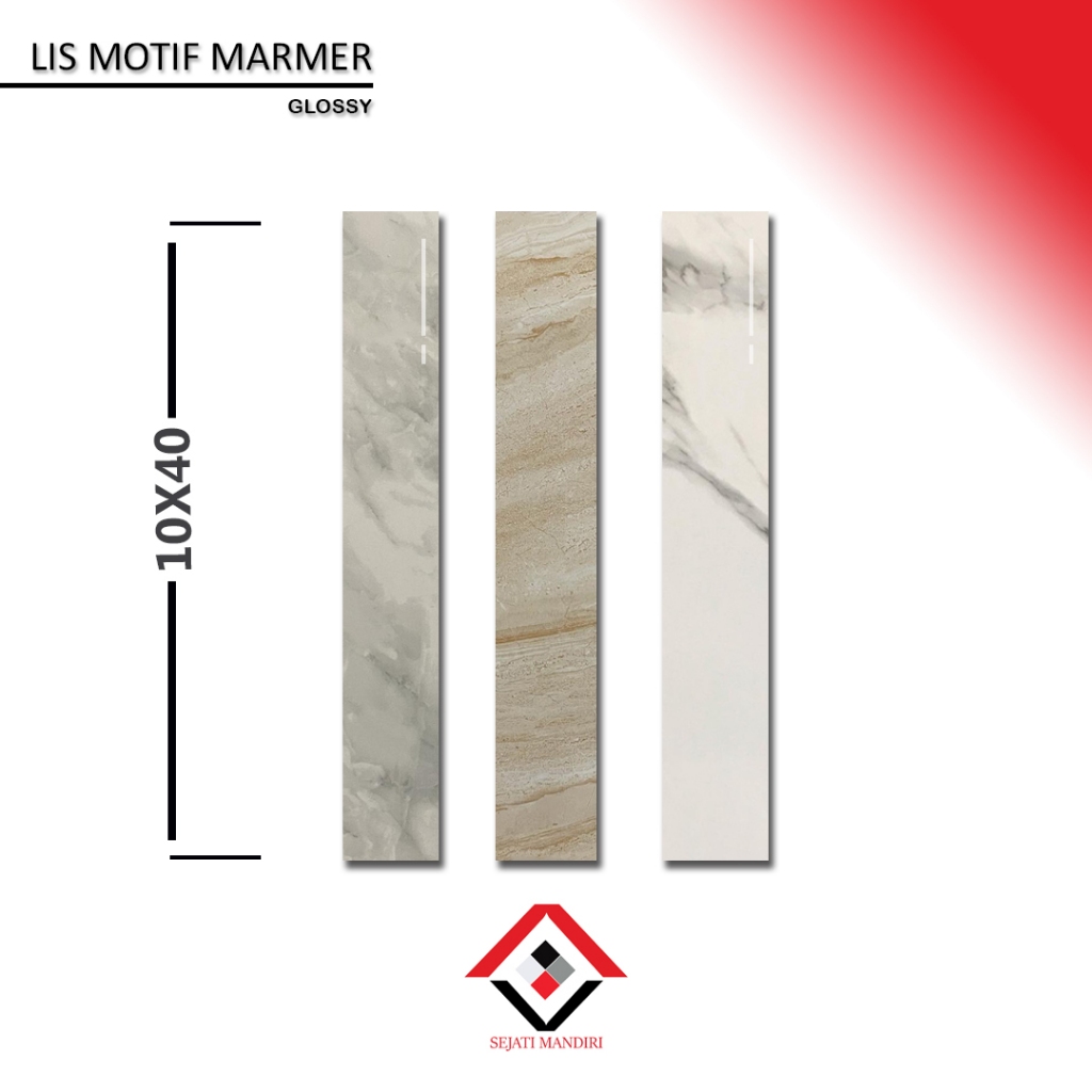 Jual lis plin keramik 10x40 - motif marmer glossy | Shopee Indonesia