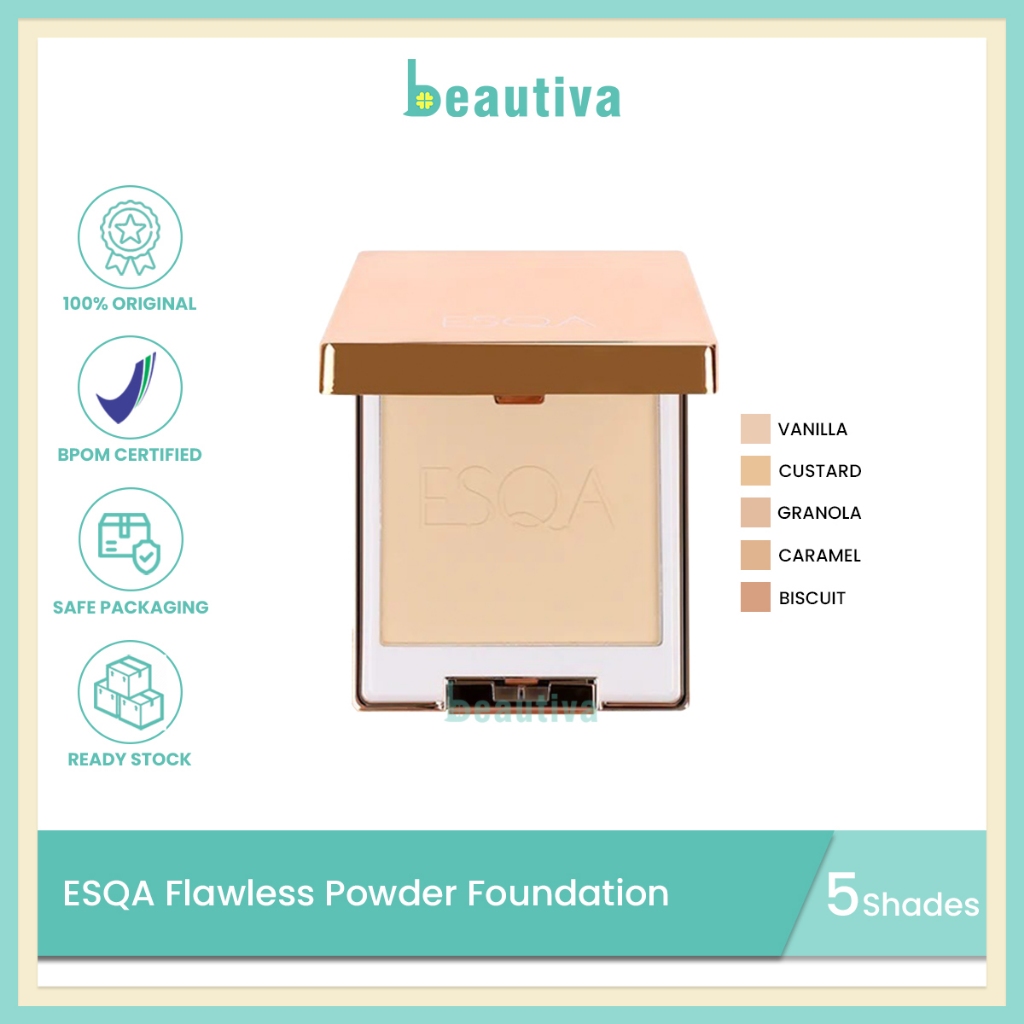Jual ESQA Flawless Powder Foundation | Shopee Indonesia